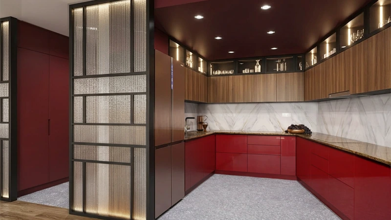 Modern Two Colour Combination for Kitchen Laminates in 2026