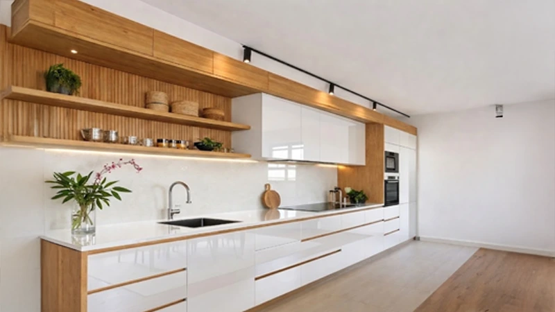 Modern Two Colour Combination for Kitchen Laminates in 2026