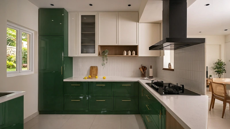 Modern Two Colour Combination for Kitchen Laminates in 2026
